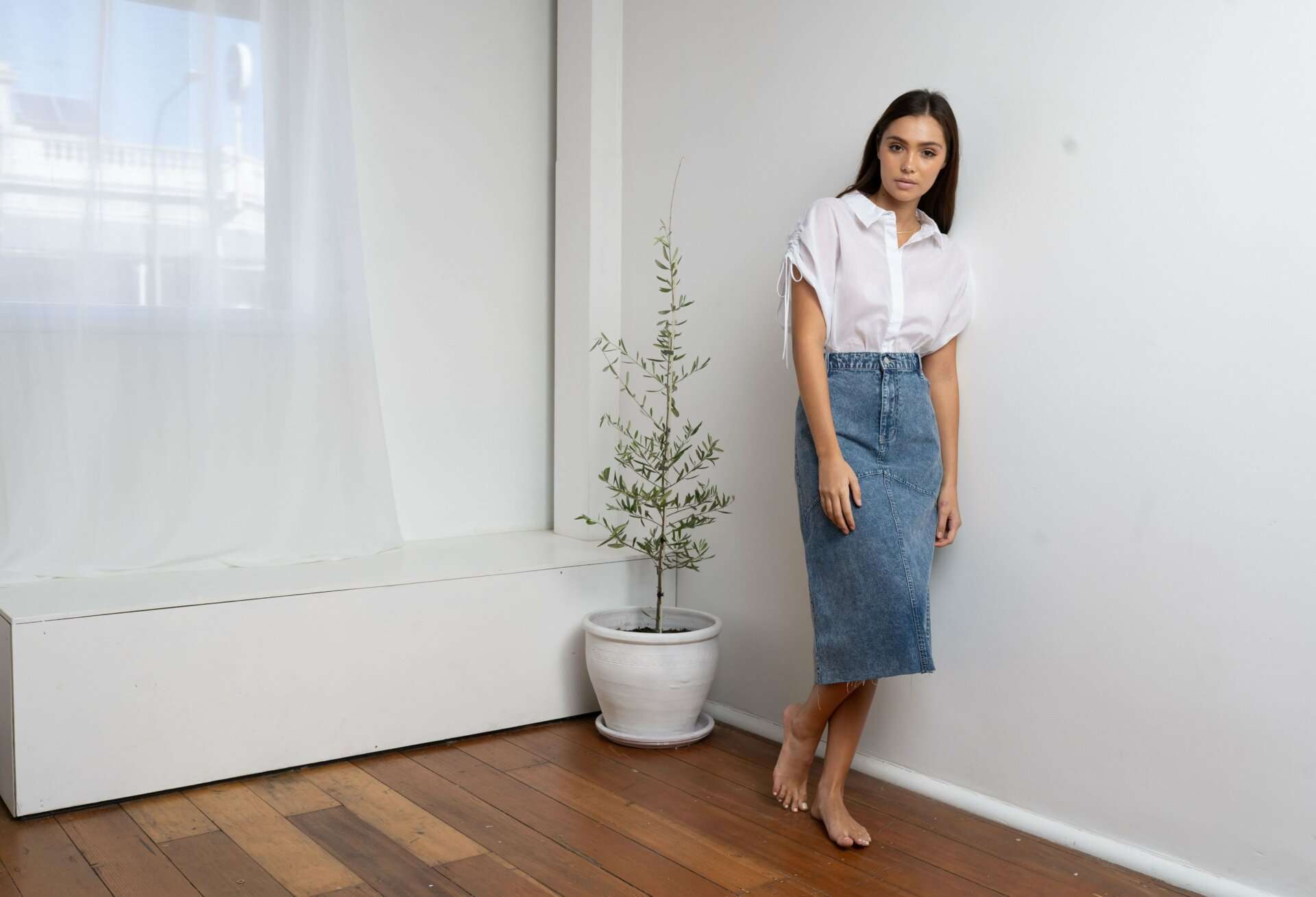 Fox + Velvet Nelly Oversized Shirt - White